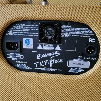 Fender Bassman TV 15 Tweed Bass Tube Preamp Combo Amplifier | Reverb