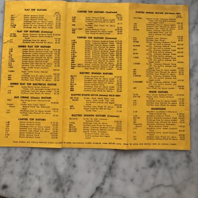 1954 Gibson Price list Vintage Catalog Les Paul Brochure Case | Reverb