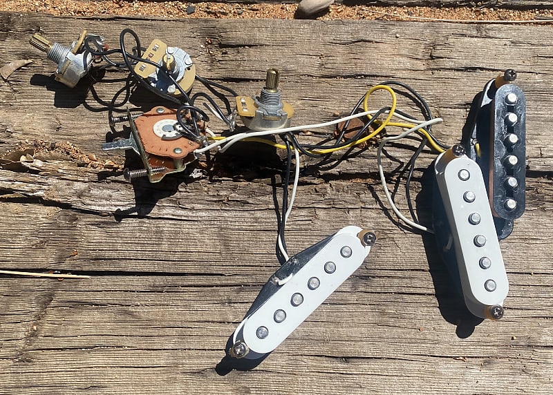 Fender Stratocaster pick-ups wire harness tone volume knob | Reverb