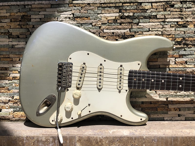 Danocaster Doublecut Inca Silver GREAT Relic Strat | Reverb UK
