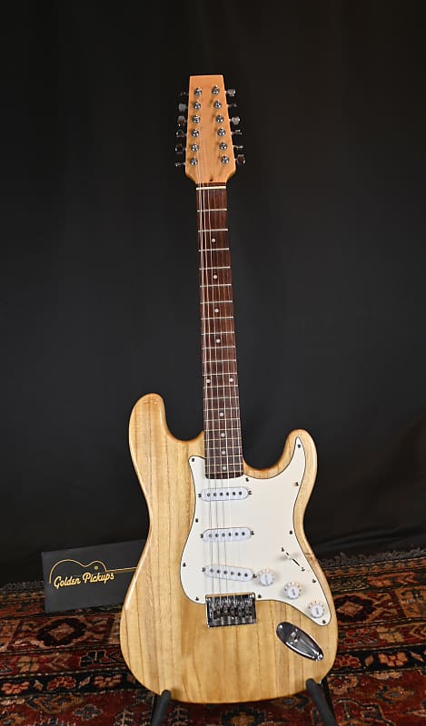 Stratocaster Style 12 String Electric Guitar Natural Finish | Reverb