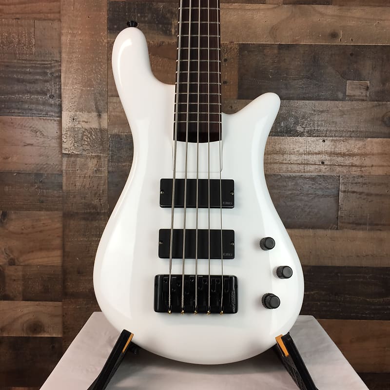 Spector Bantam 5 Bass Guitar White, 5 String Bass with Hard | Reverb