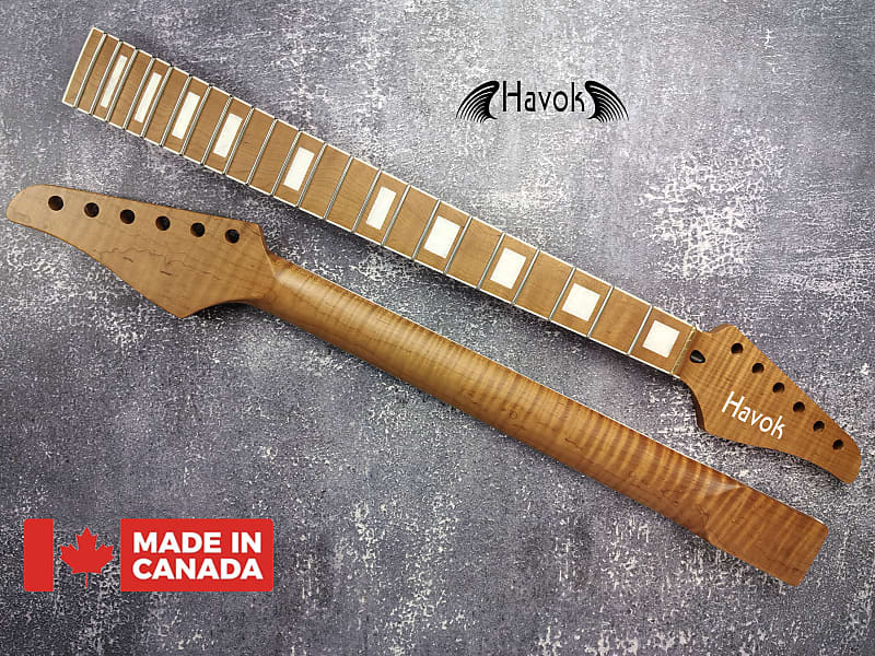 Quarter Sawn Roasted Flame Maple Satin Binding Neck | Reverb Australia
