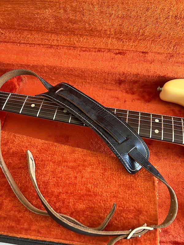1956-1963 Fender Black Leather Strap Stratocaster | Reverb Canada