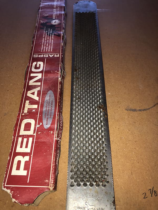 Heller Red Tang rasp for luthier carving and shaping | Reverb