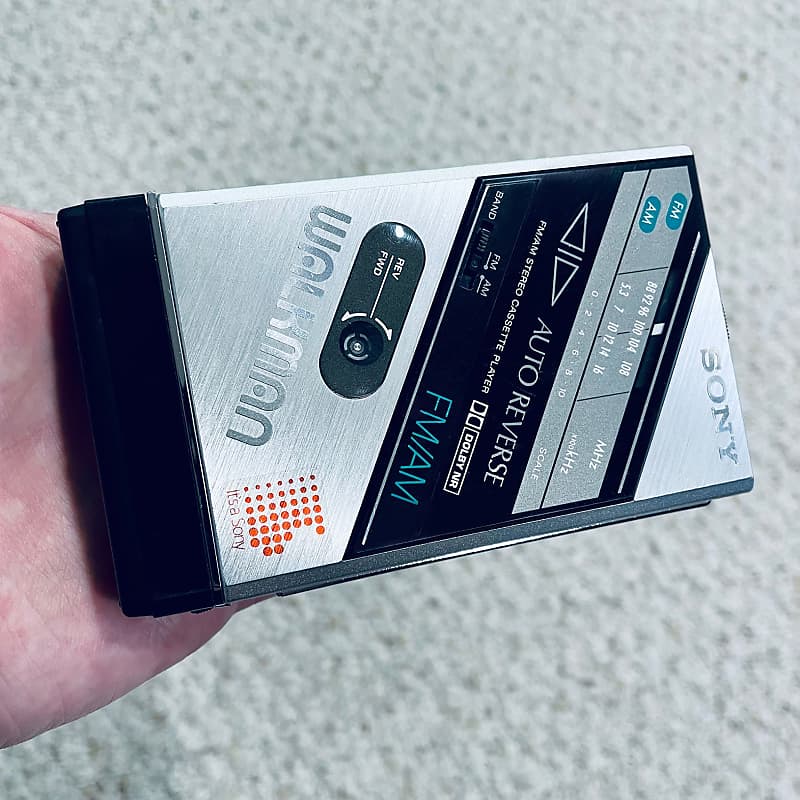 [RARE] Sony WM-F102 Walkman Cassette Player, Beautiful Silver | Reverb