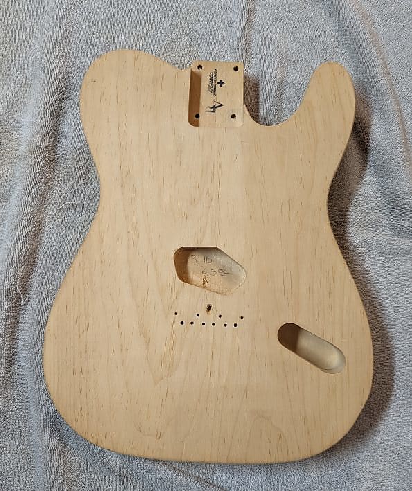 RV Custom Telecaster Body 90's - Unfinished White Pine | Reverb