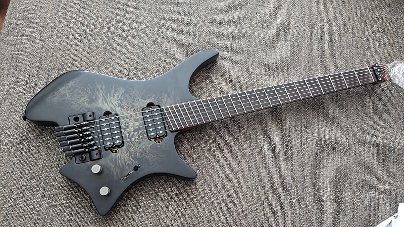Headless guitar with strandberg body neck and tremolo burl | Reverb