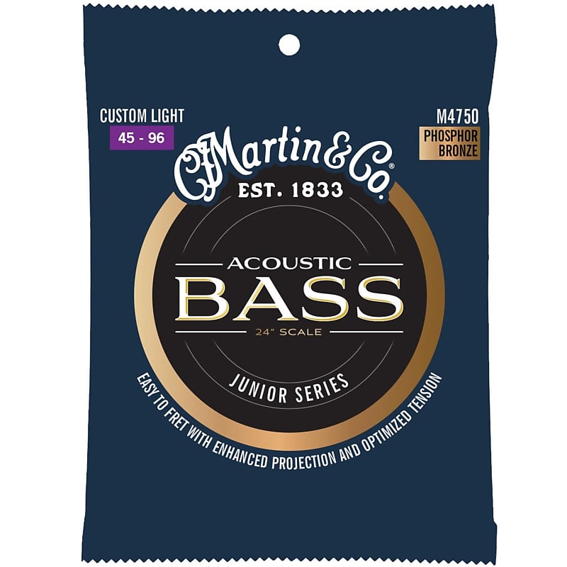 Martin M4750 Short-Scale 4-String Acoustic Bass Stings, | Reverb