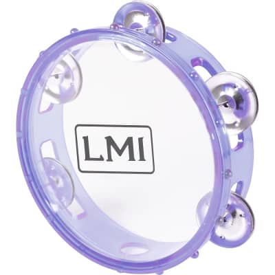 LMI Transparent Tambourine With Head Purple 15CM | Reverb