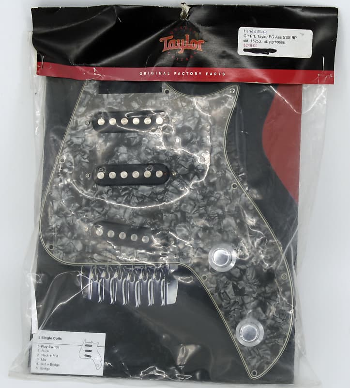 Taylor Taylor SSS Loaded Pickguard Assembly 2000's Black | Reverb