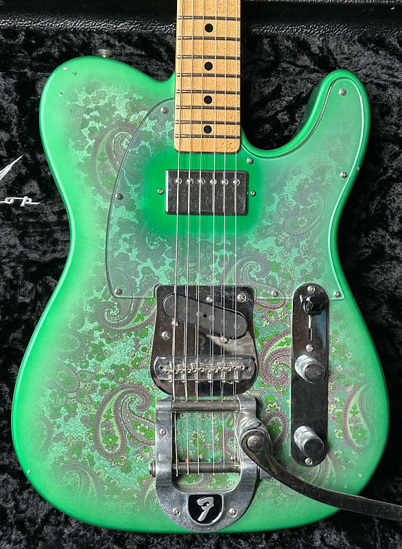 Fender Telecaster Masterbuilt Green Paisley Custom Shop | Reverb