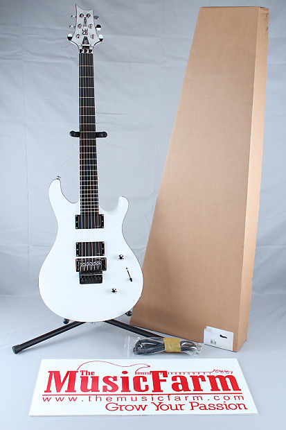 PRS SE Torero Electric Guitar Jet White EMG pickups | Reverb Canada