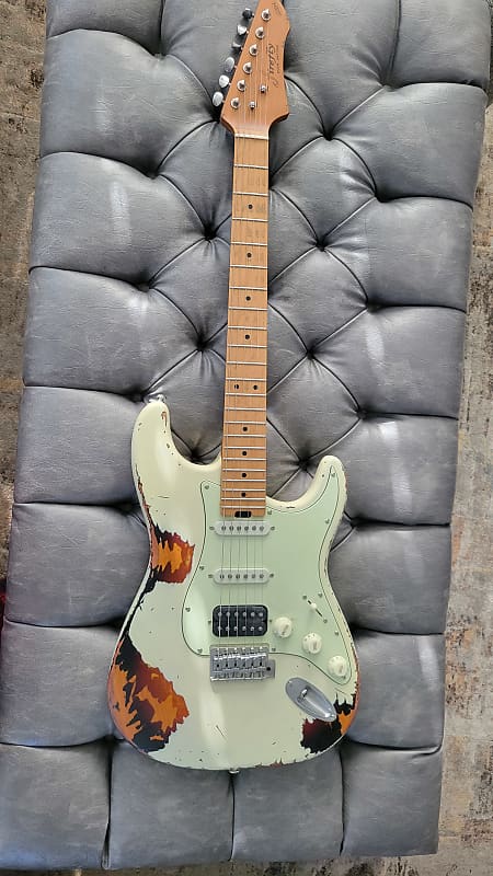 Firefly White Relic Strat | Reverb