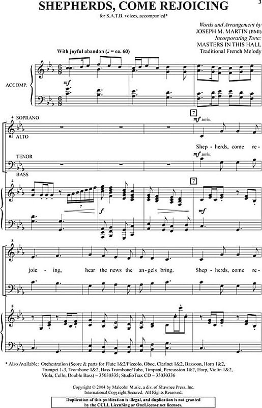 Shepherds, Come Rejoicing | Reverb
