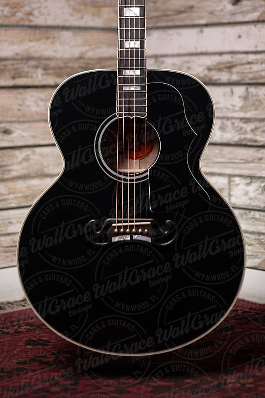 Gibson Custom Shop SJ-200 Custom - Ebony | Reverb