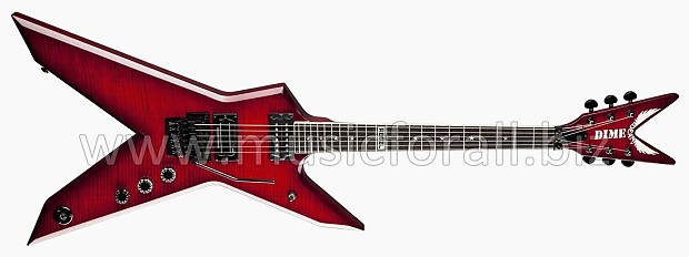 Dean DB REBEL TRD Dimebag Rebel Flame Top Floyd Trans Red: | Reverb