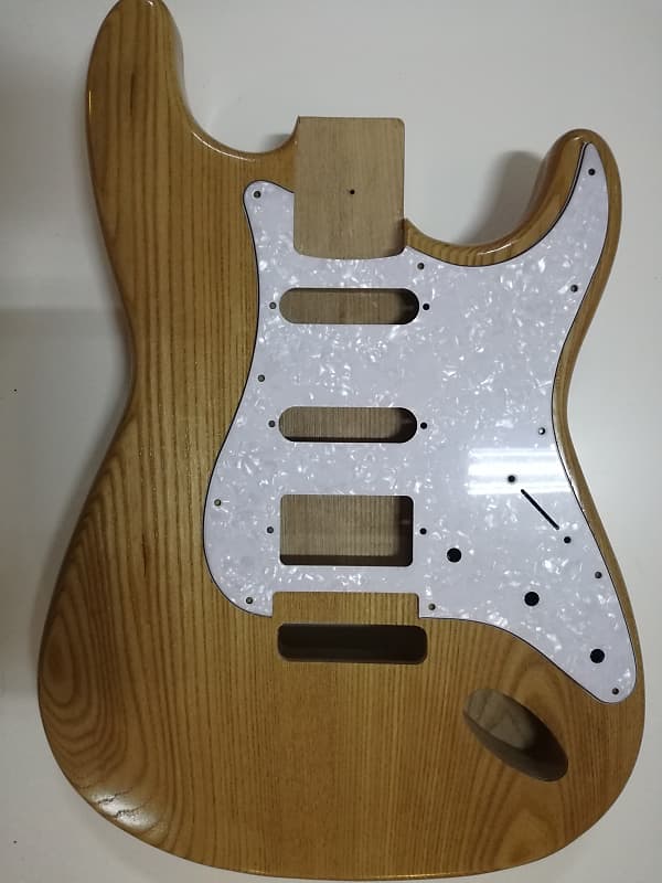 Guitar Body Stratocaster HSS Natural Finish | Reverb