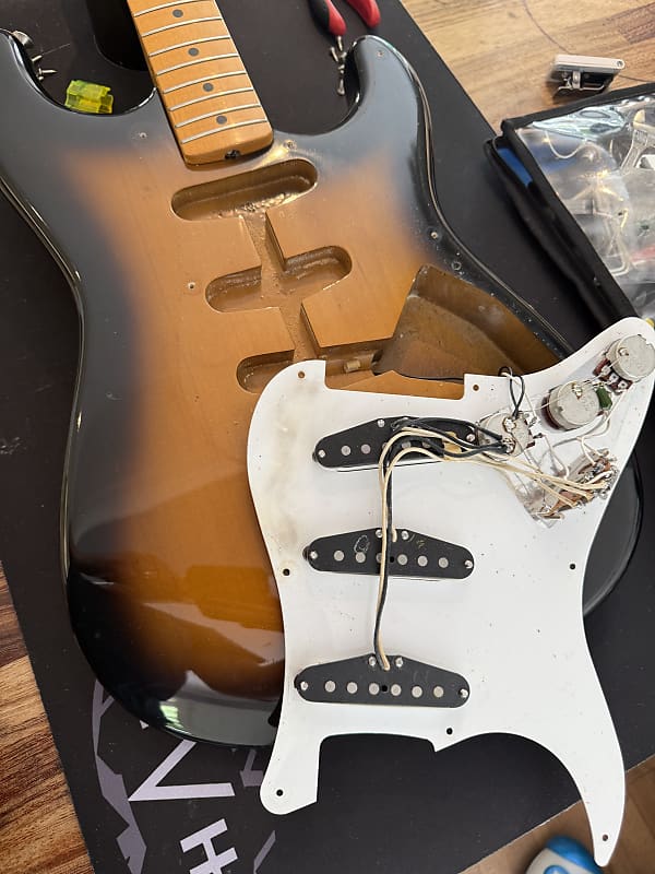 Fender Squier JV 57 1983 Stratocaster pickups with original | Reverb