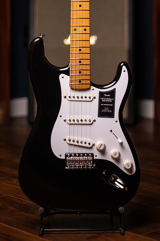 Fender Vintera II '50s Stratocaster Electric Guitar - Black | Reverb