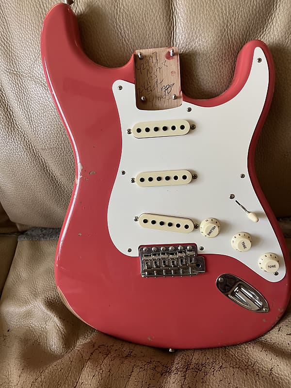 Fender Stratocaster loaded relic body 2021 - Faded Fiesta Red | Reverb