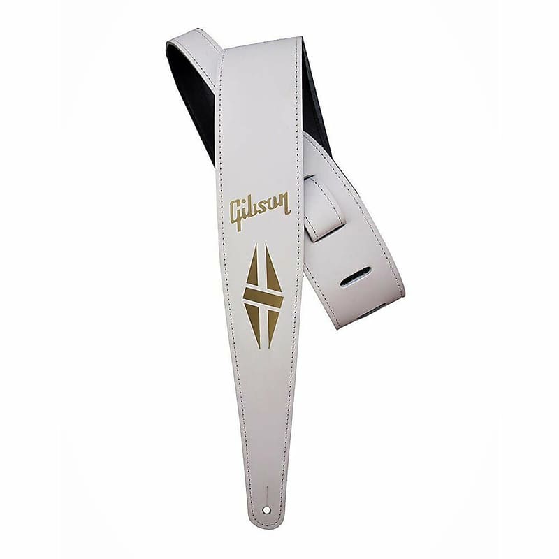 Gibson ' The Split Diamond ' Guitar Strap White | Reverb