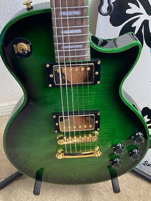 Firefly FFLPS "Green Bat" Les Paul Style 2022 Green Flame | Reverb