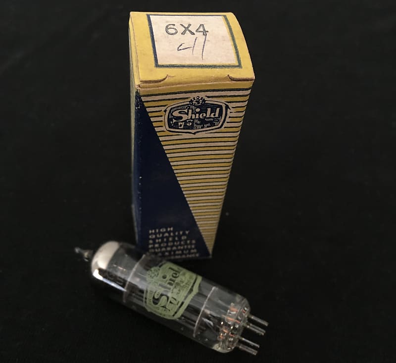 Shield (Sylvania OEM) 6X4 Rectifier Tube (Black Plates) New | Reverb