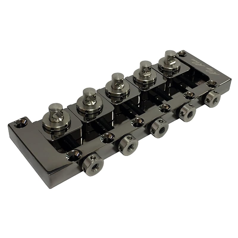 Ray Ross Saddle-Less 5-String Bass Bridge - Black Nickel / 17 | Reverb