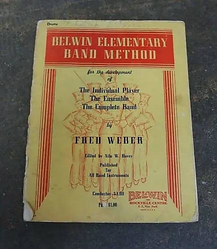 "Belwin Elementary Band Method" Drum Book by Fred Weber | Reverb