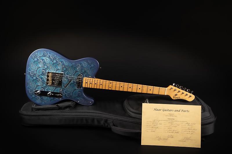 2021 Haar Trad T - Blue Paisley | Dutch Custom Telecaster | Reverb