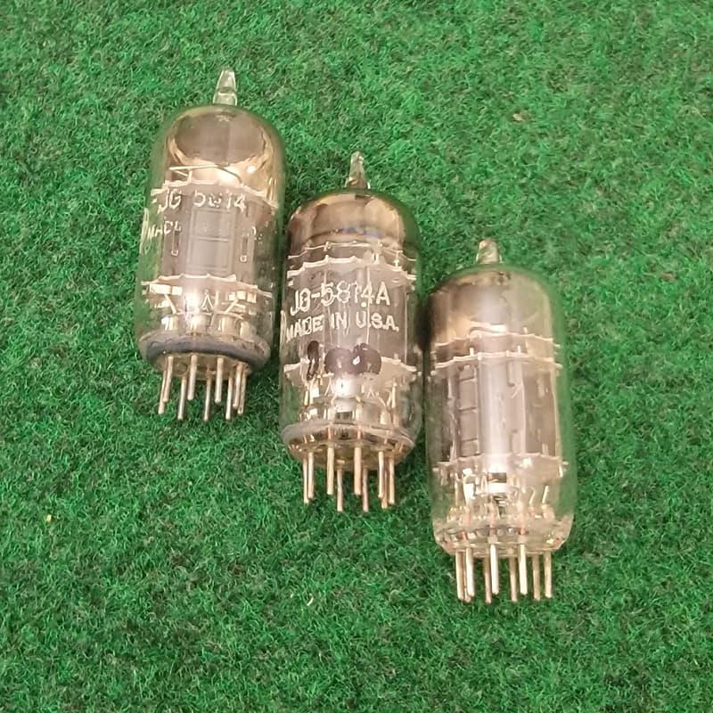 Lot of 3 1950s BLACK PLATE G.E. JG-5814A 12AU7A Preamp Tubes | Reverb