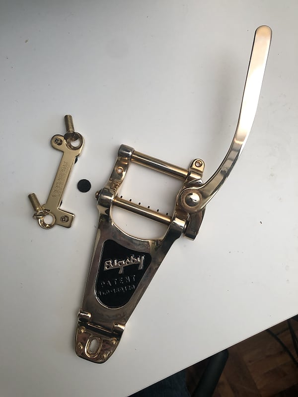 Bigsby B7 Vibrato Tailpiece Gold w Gibson Fit Les Paul | Reverb