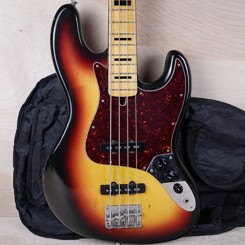 Greco JB-500S Electric J Bass 1974 Sunburst Block Inlays | Reverb UK