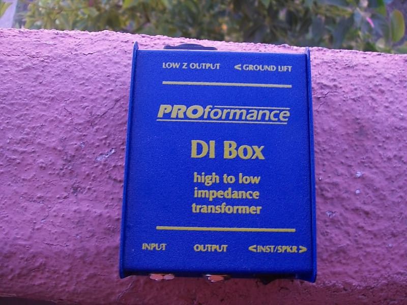 PROformance D.I. Box Direct Box Low Z & 1/4 Output + Ground | Reverb
