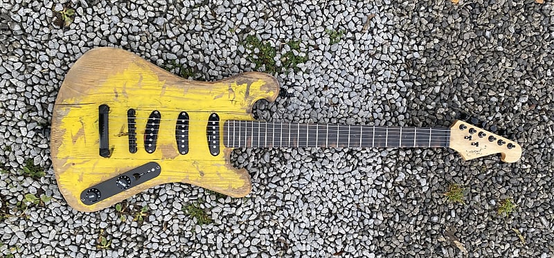Skiprat Guitars Nezumi S 2024 - Yellow Heavy Relic | Reverb