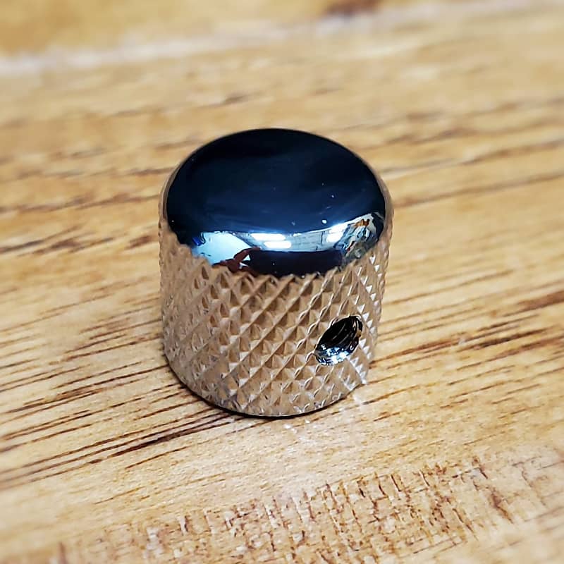 Dome Control Knob - Chrome (1/4" Coarse-Spline) | Reverb