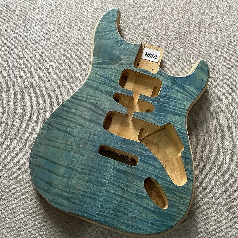 Blue Flamed Maple Top Guitar Stratocaster Strat | Reverb Australia