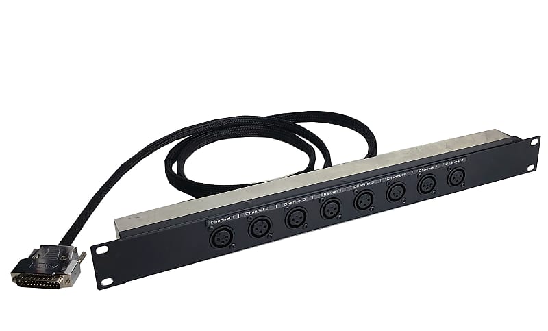 Tascam DB25 to XLR Patch Panel - Black | Reverb