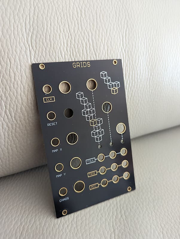 Oscillosaurus Grids alternate black front panel for Mutable | Reverb