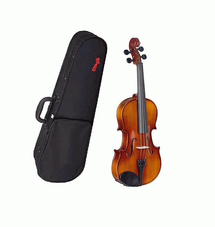 Stagg 3/4 Size Solid Student Violin with Case, Bow, and Rosin | Reverb