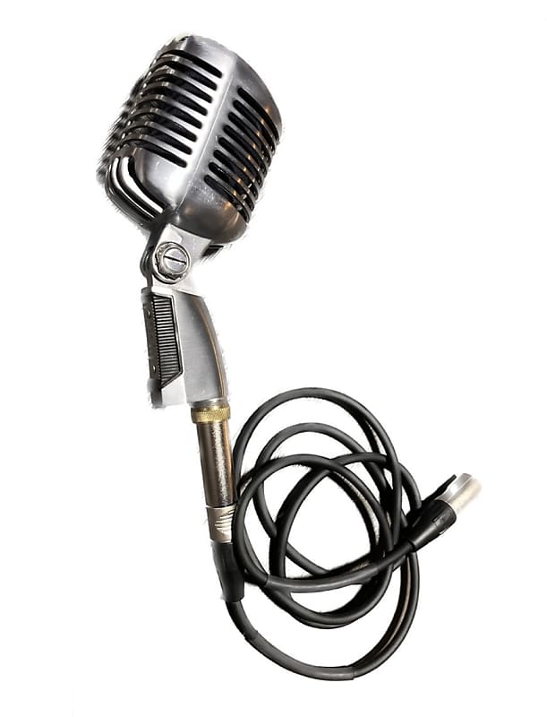 1960s SHURE 55S Unidyne Microphone with 3-Pin to XLR Adapter, | Reverb