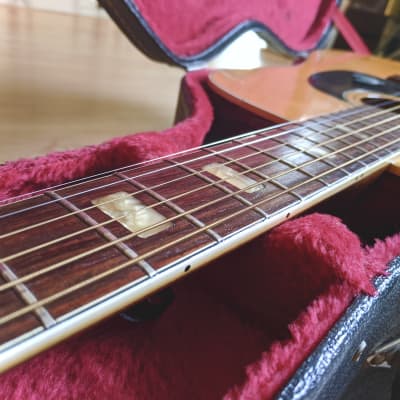 Vintage 1970’s Epiphone FT550 MIJ 3-pc back w/ Hardshell | Reverb