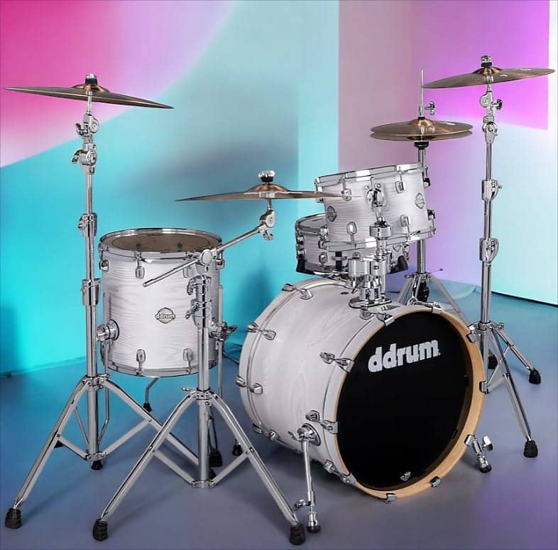 ddrum Dominion 4pc Paper White Birch Shell Pk, DM B 420 PWB | Reverb
