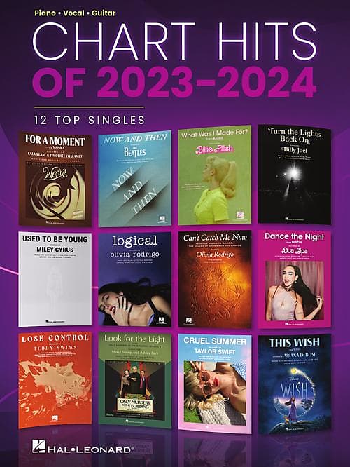 Chart Hits of 2023-2024 Piano/Vocal/Guitar Songbook | Reverb