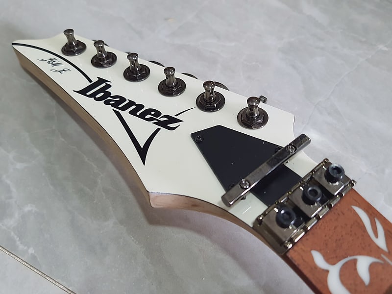 LOADED Ibanez Neck JEM-JR Wizard III LEFTY in White w/ Cosmo | Reverb