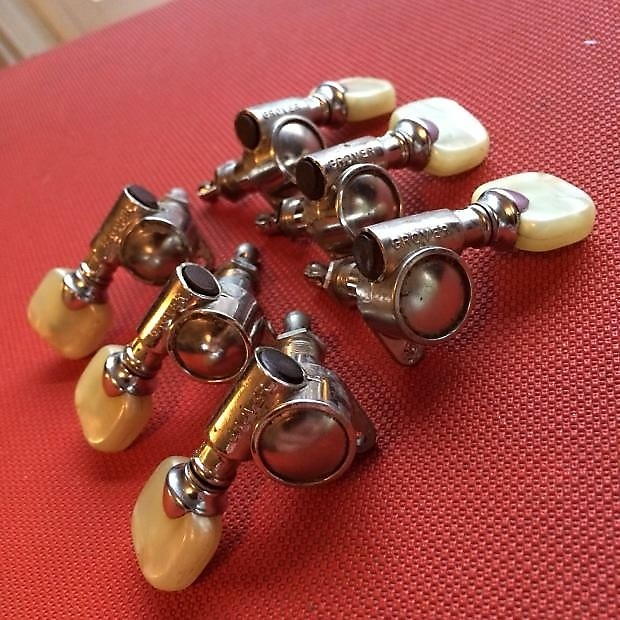 Grover 3 x 3 pearl button custom patent applied for tuners | Reverb