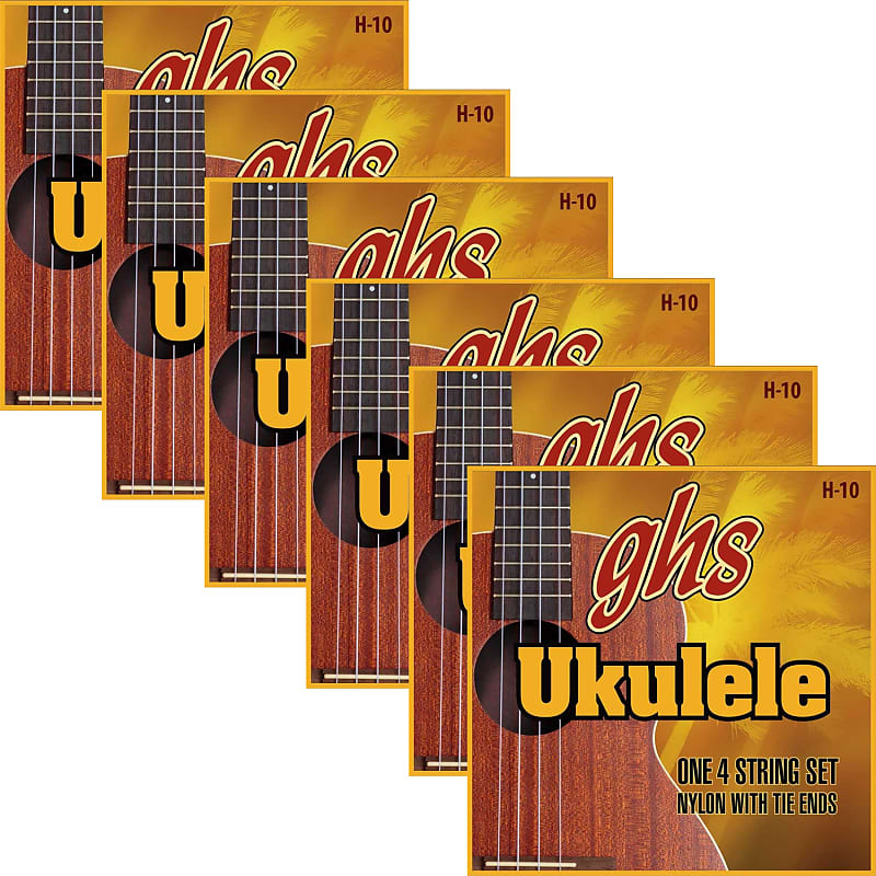 6 Sets GHS H-10 Nylon Ukulele Strings - Soprano/Concert - | Reverb