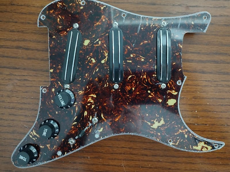 Fender Stratocaster Rail Pickup Loaded Pickguard - Tortoise | Reverb