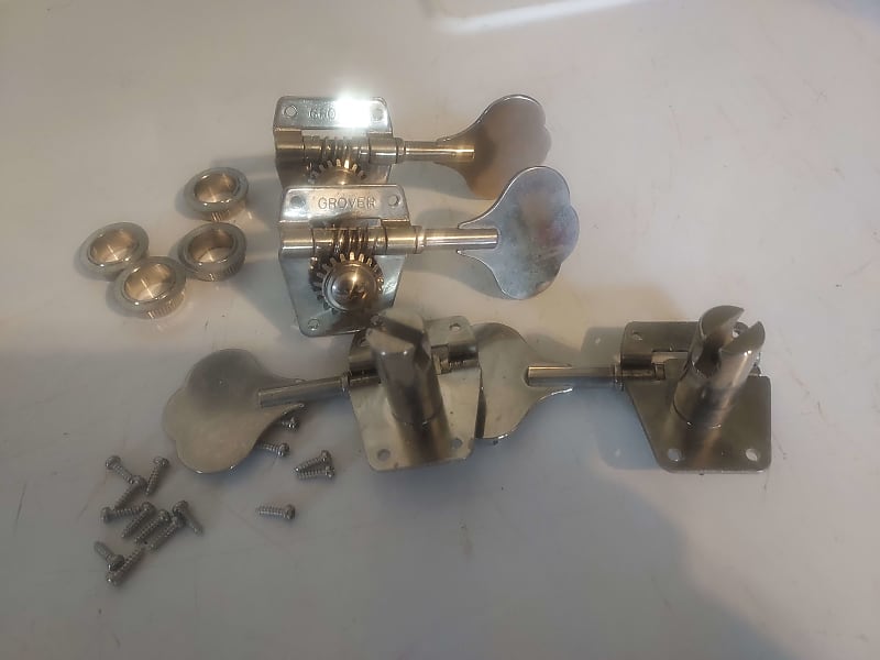Set of 4 Grover P-Bass tuners nickel | Reverb
